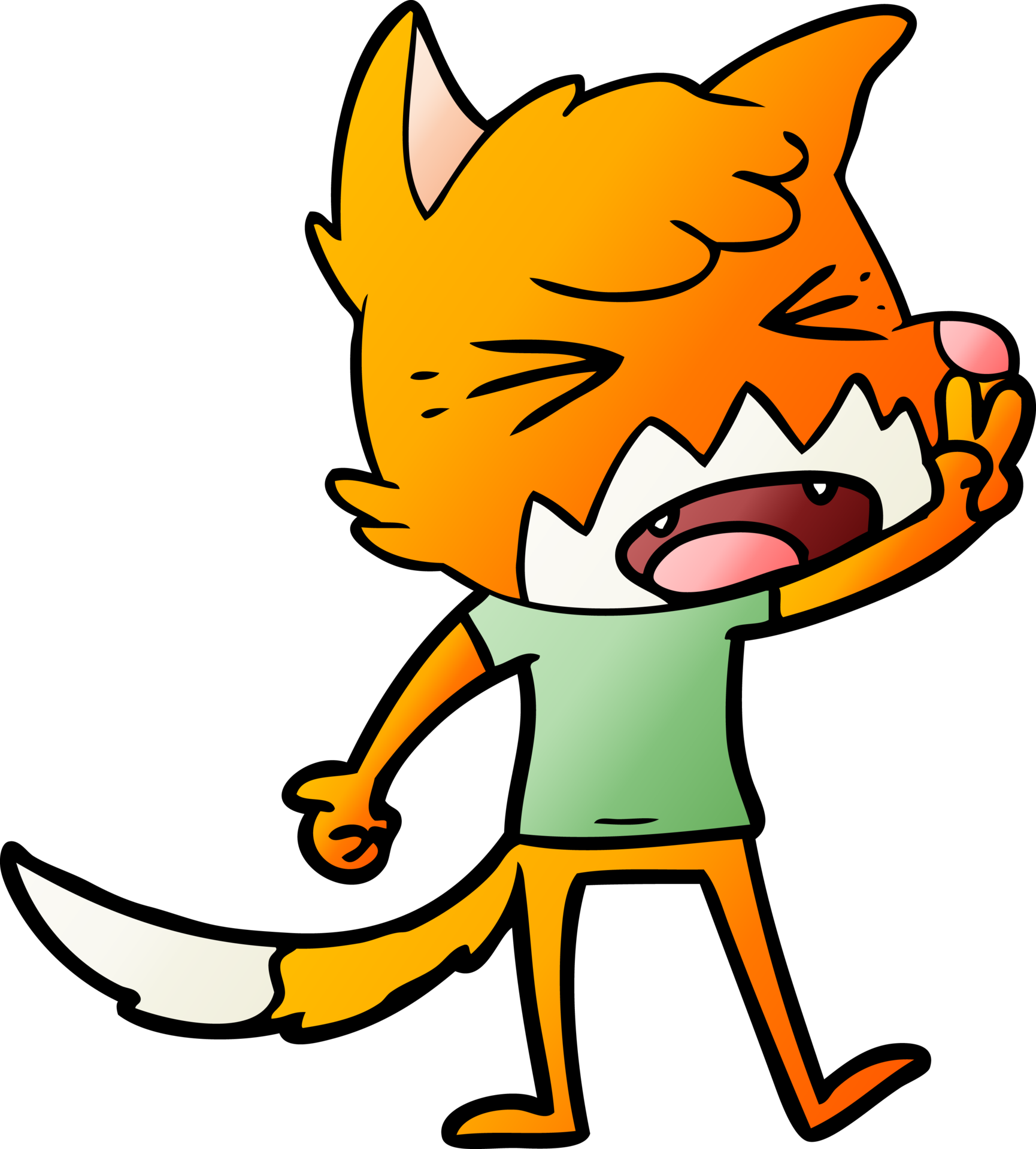 angry cartoon fox 45210722 PNG