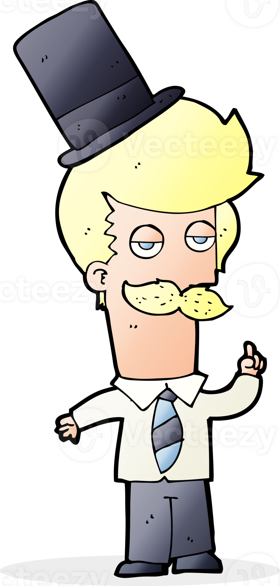 Cartoon Man Wearing Top Hat 45212083 Png