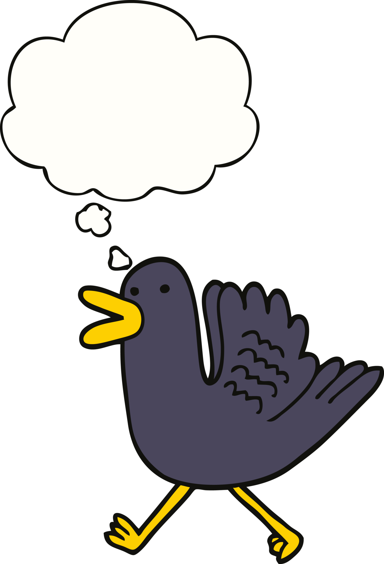 Dibujos Animados Pato Corriendo Con Pensamiento Burbuja 45212664 Png