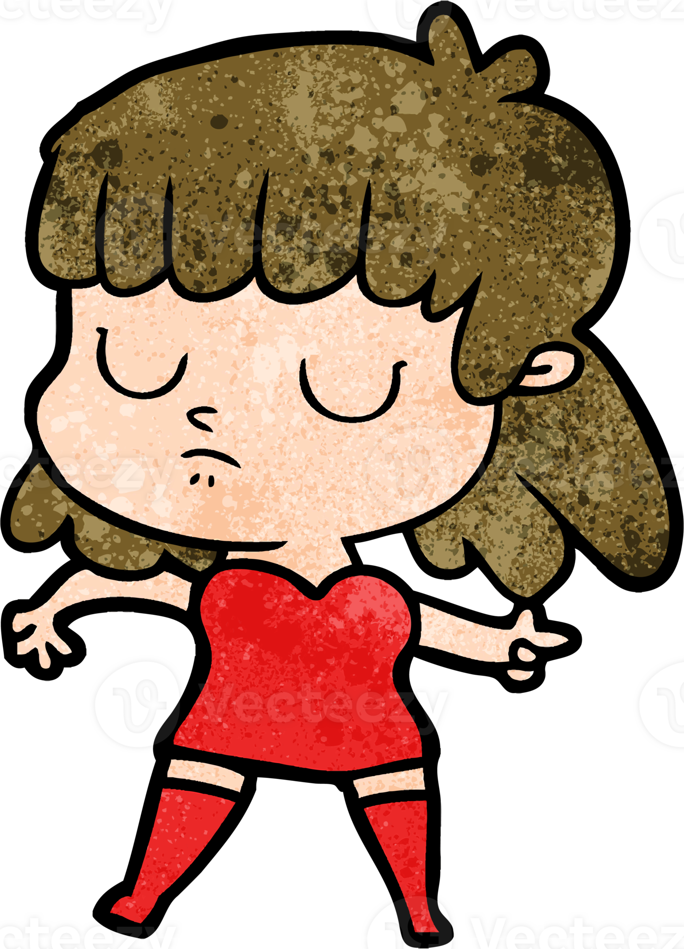cartoon indifferent woman 45215770 PNG