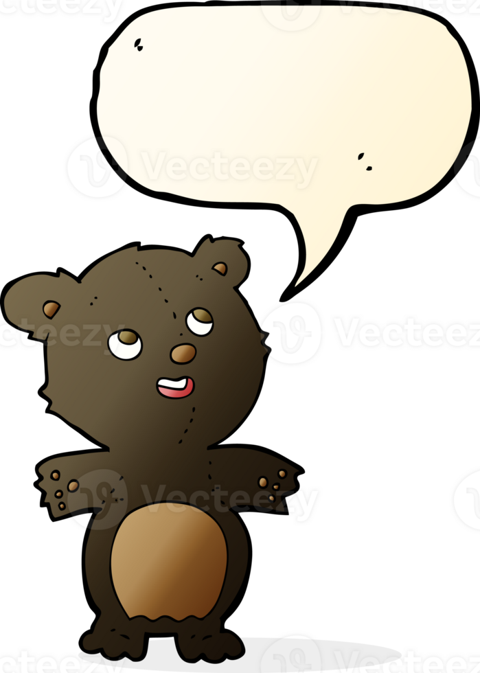 caricatura, feliz, osito negro, con, burbuja del discurso 45220246 PNG caricatura, feliz, osito negro, con, burbuja del discurso 45220246 PNG