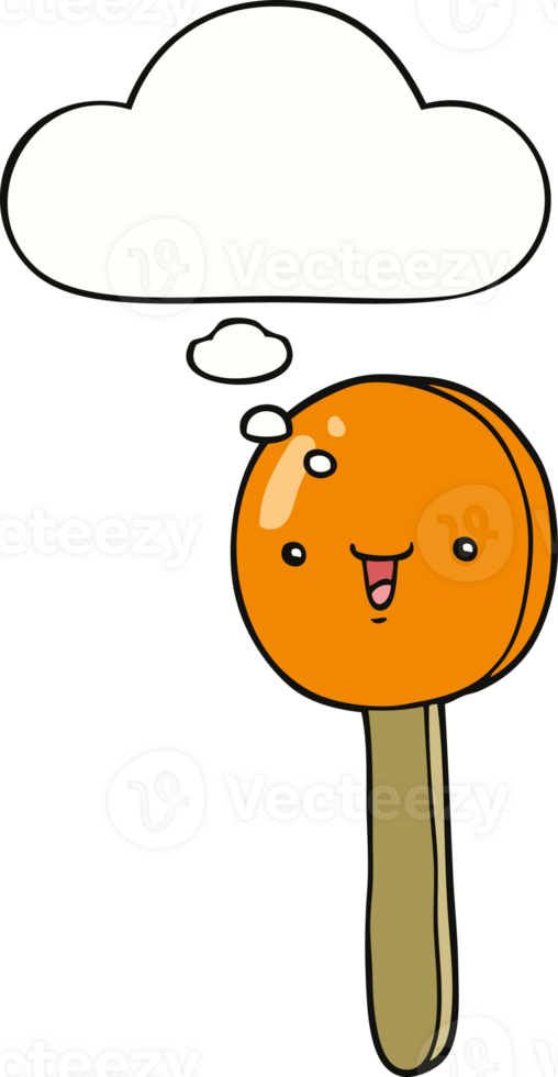 piruleta de dibujos animados con burbujas de pensamiento 45227425 PNG