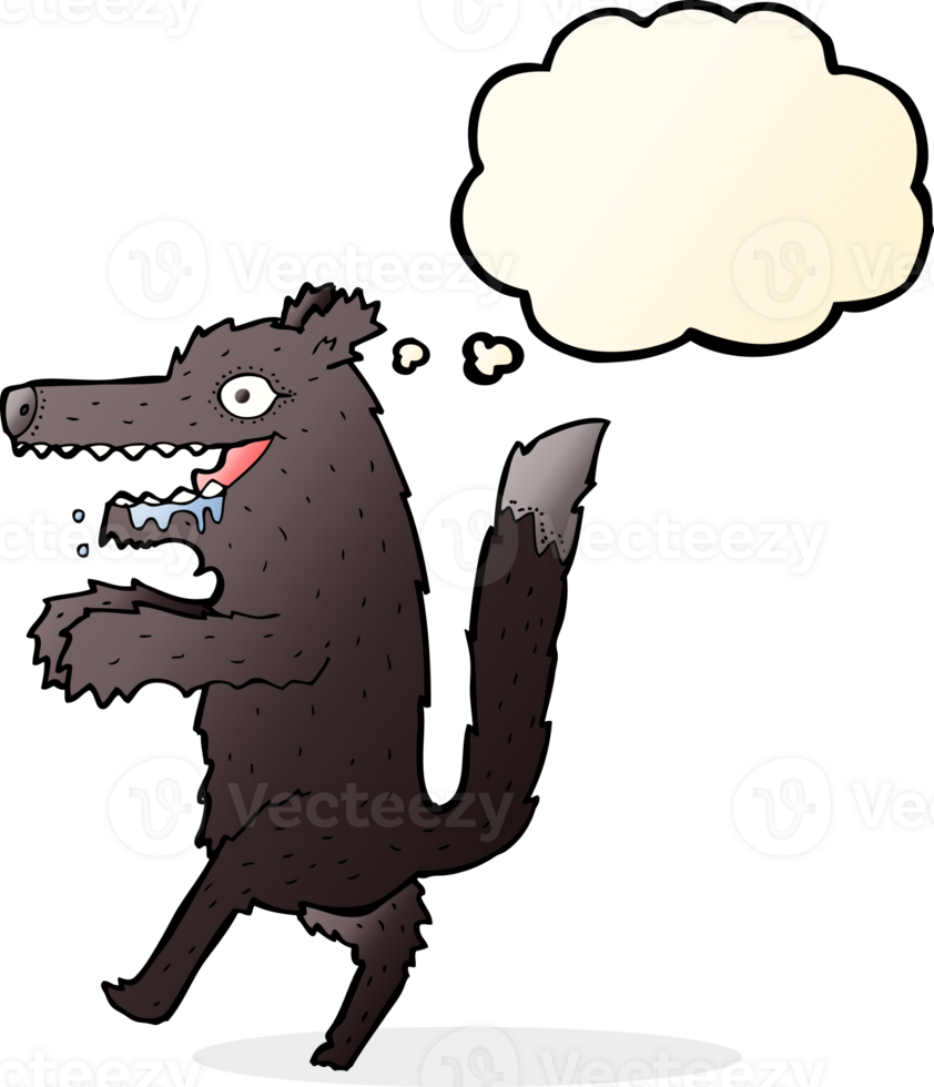 Cartoon Big Bad Wolf With Thought Bubble 45241061 Png