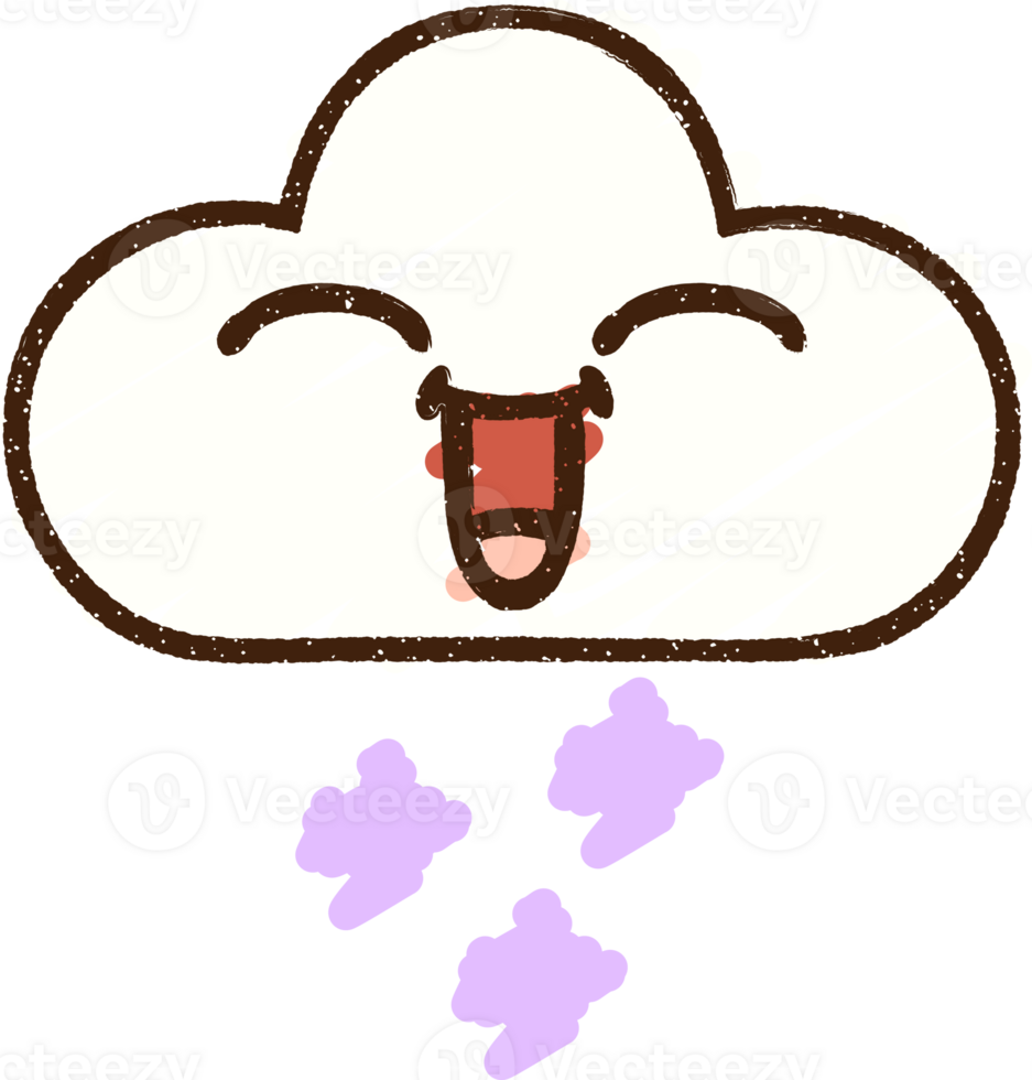 dibujo de tiza de nube feliz 45243446 PNG