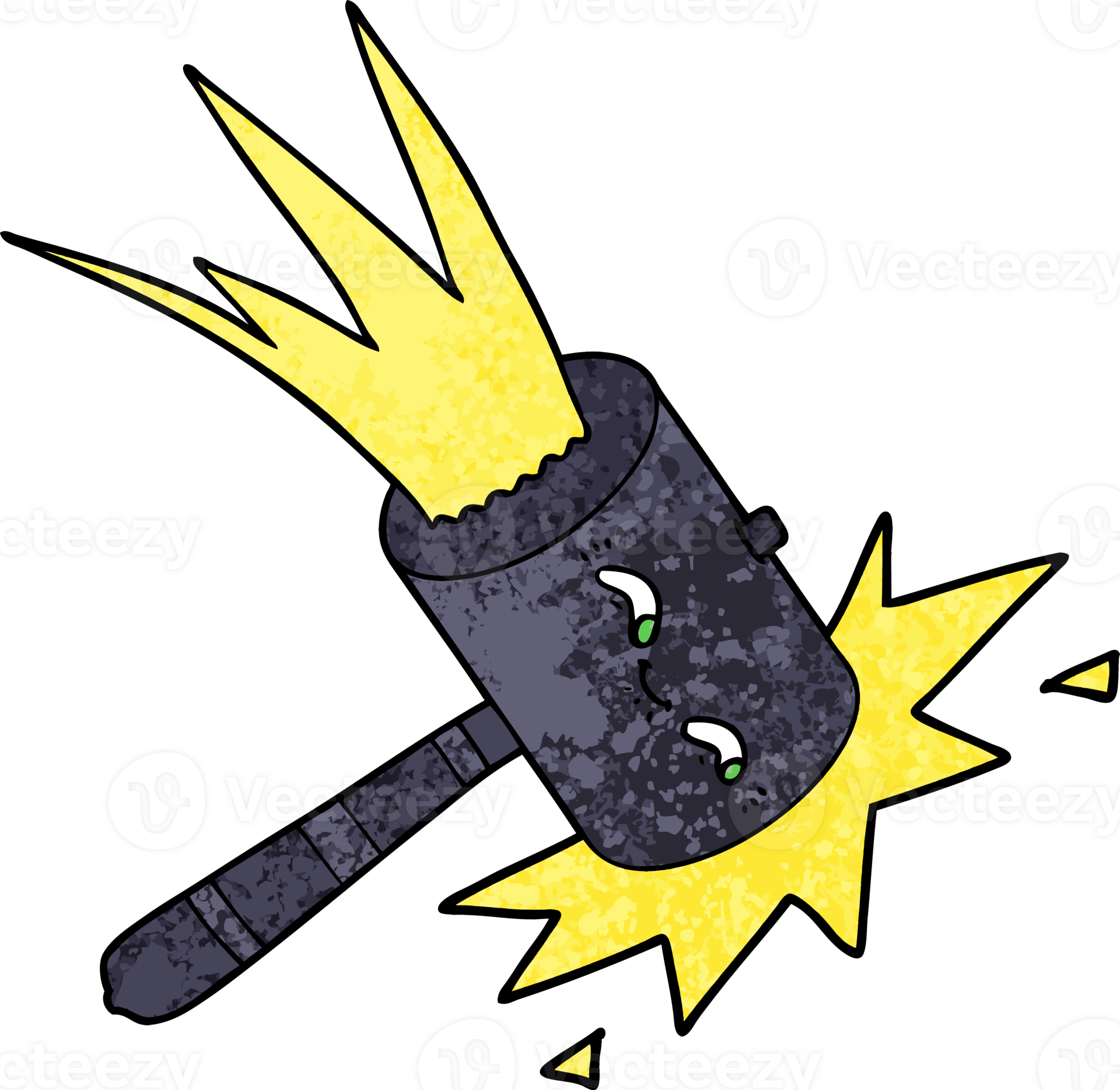 Cartoon Hammer Banging 45246613 Png