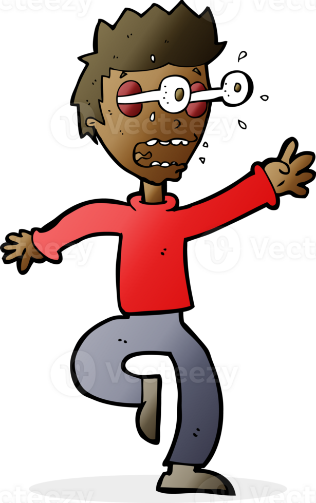 Cartoon Terrified Man With Eyes Popping Out 45250723 Png