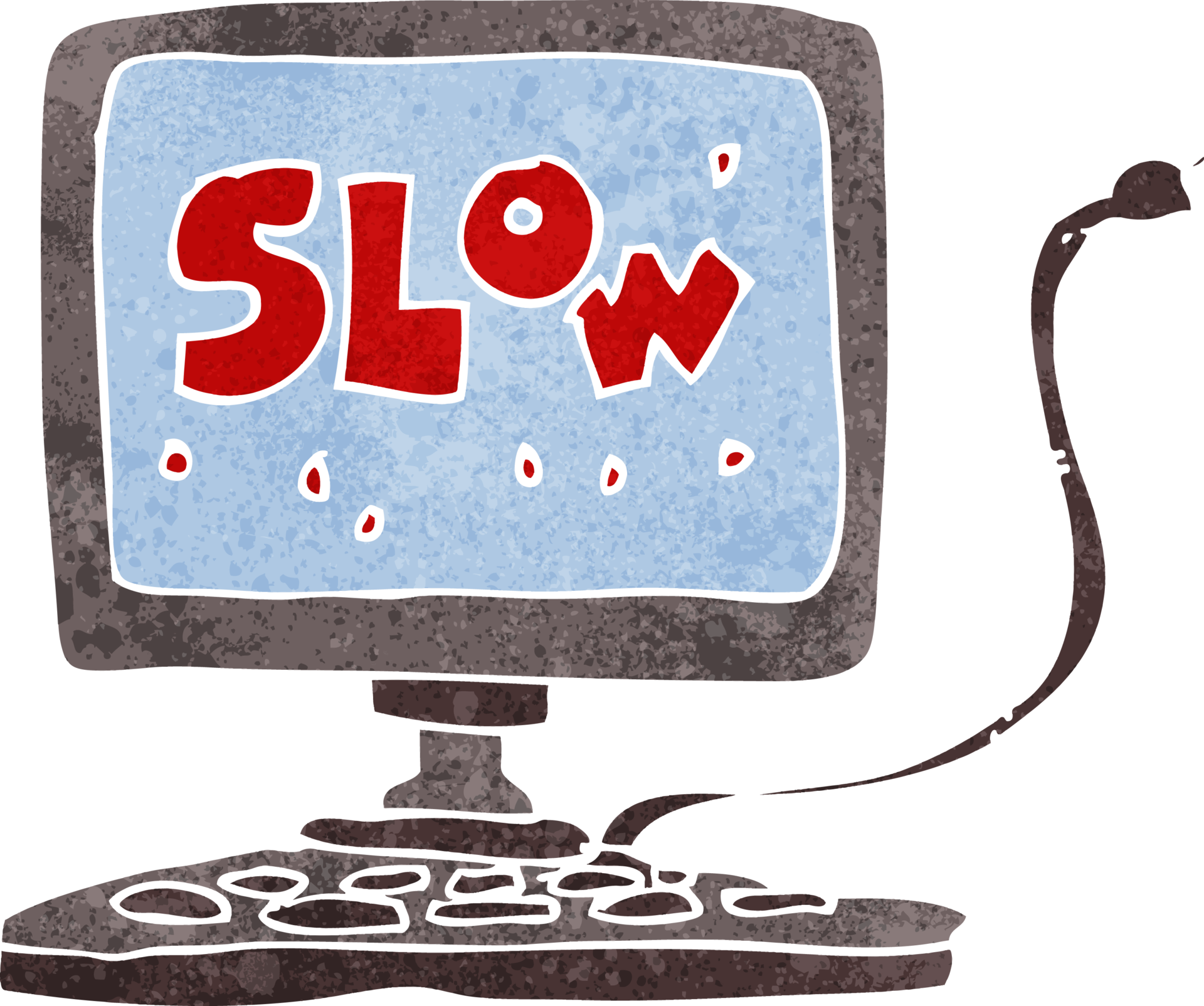 cartoon slow computer 45255803 PNG