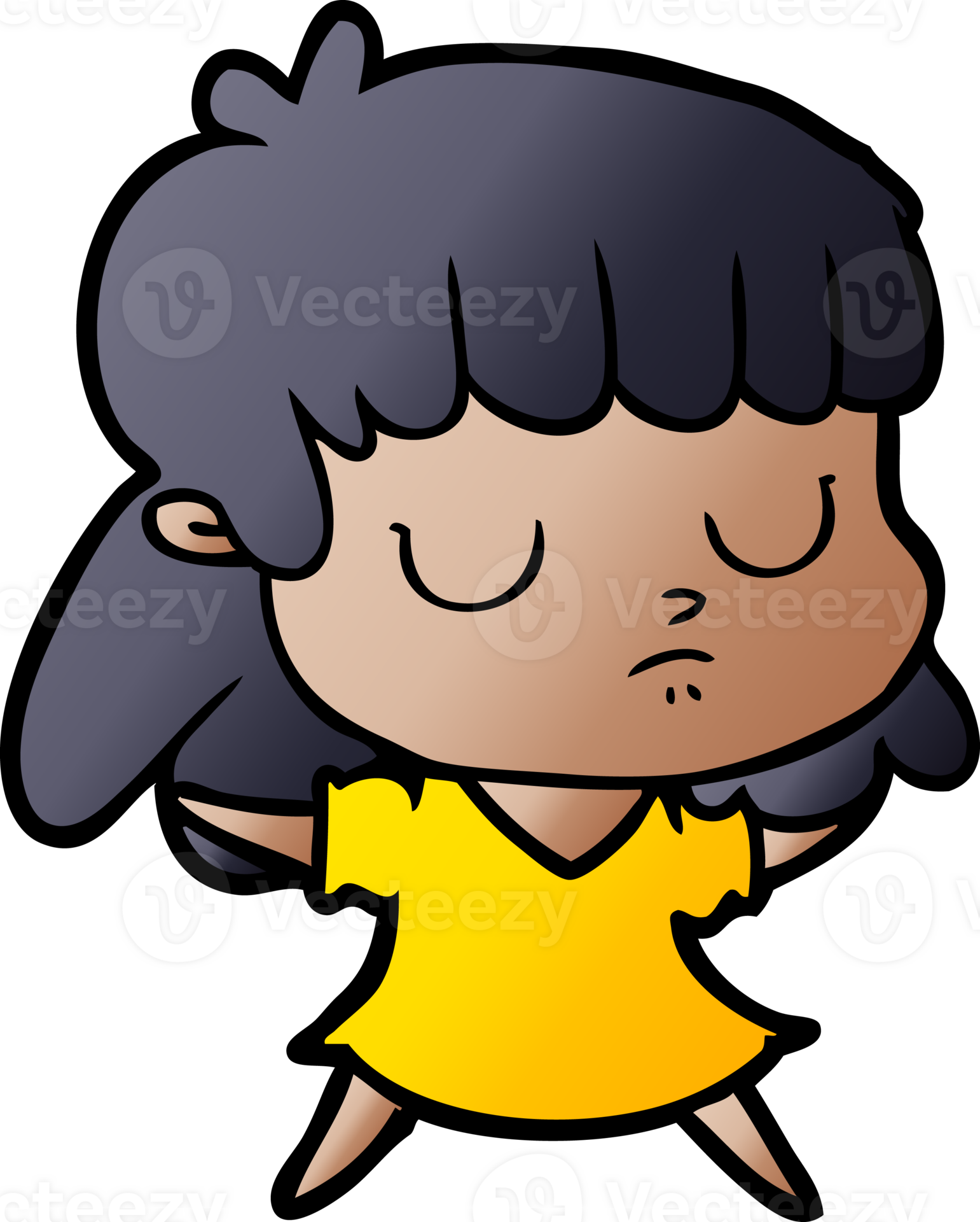 cartoon indifferent woman 45261871 PNG