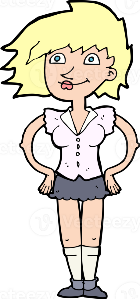 Cartoon Woman With Hands On Hips 45264048 Png