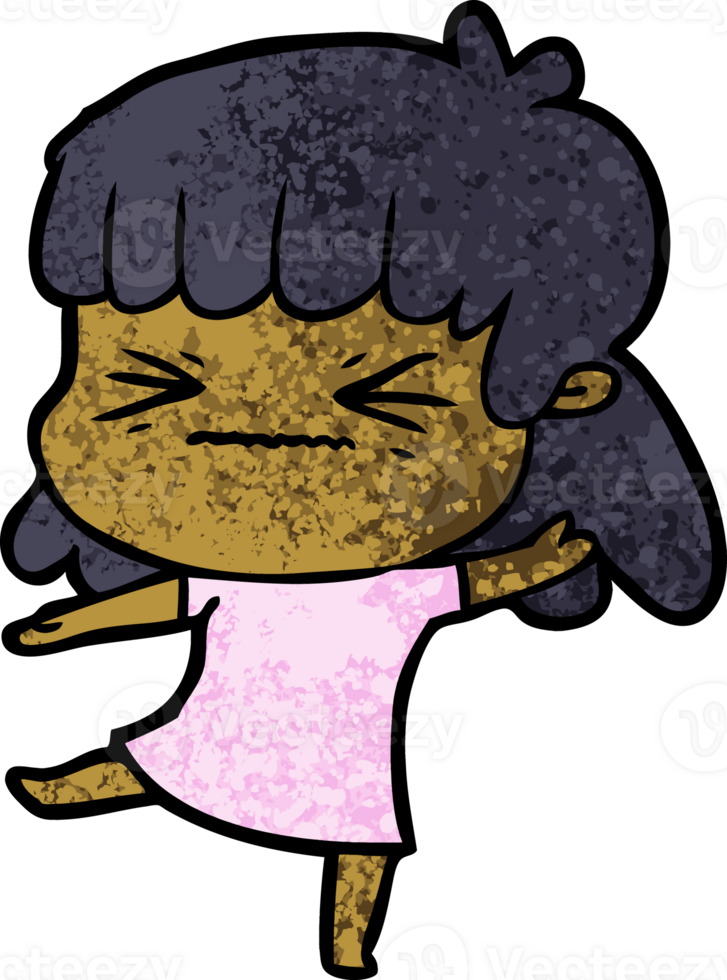 Cartoon Angry Girl 45264373 Png