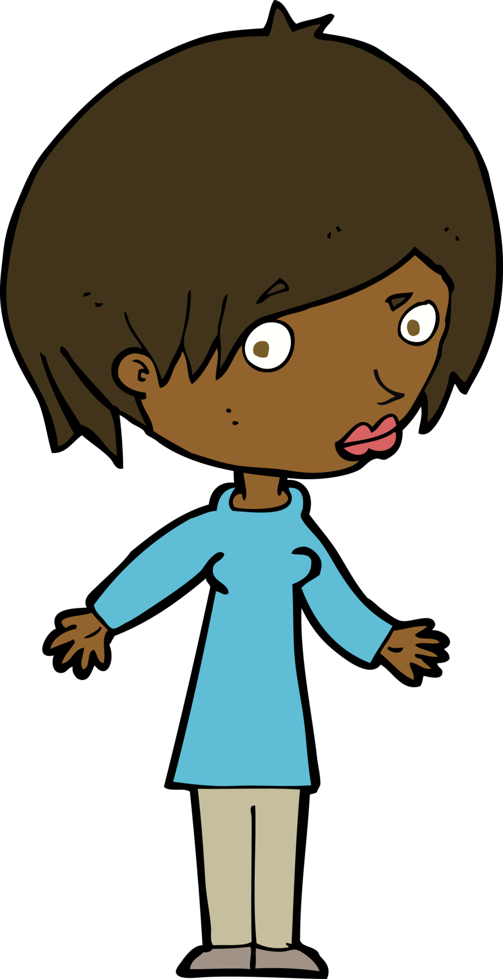 Cartoon Woman Shrugging Shoulders 45264680 Png