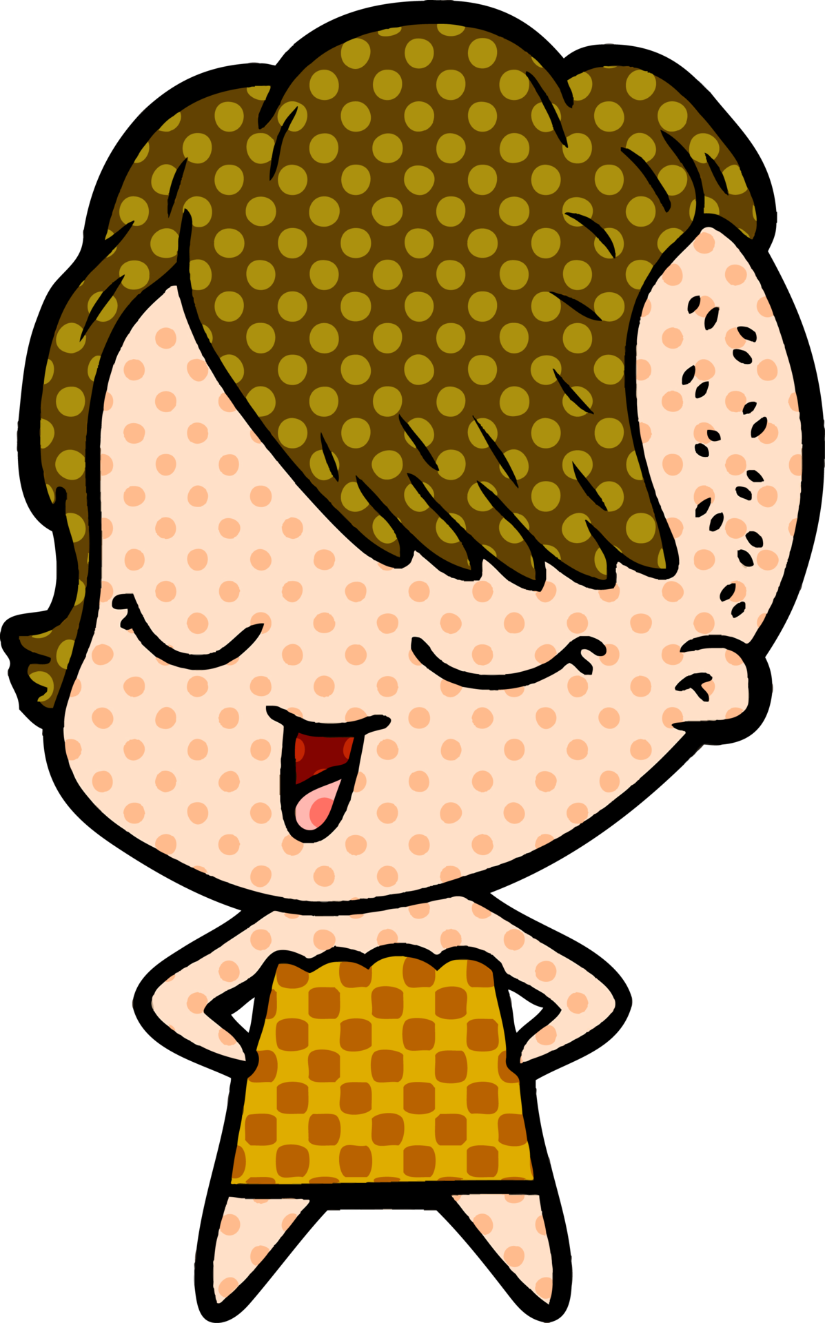 Happy Cartoon Girl 45265174 Png