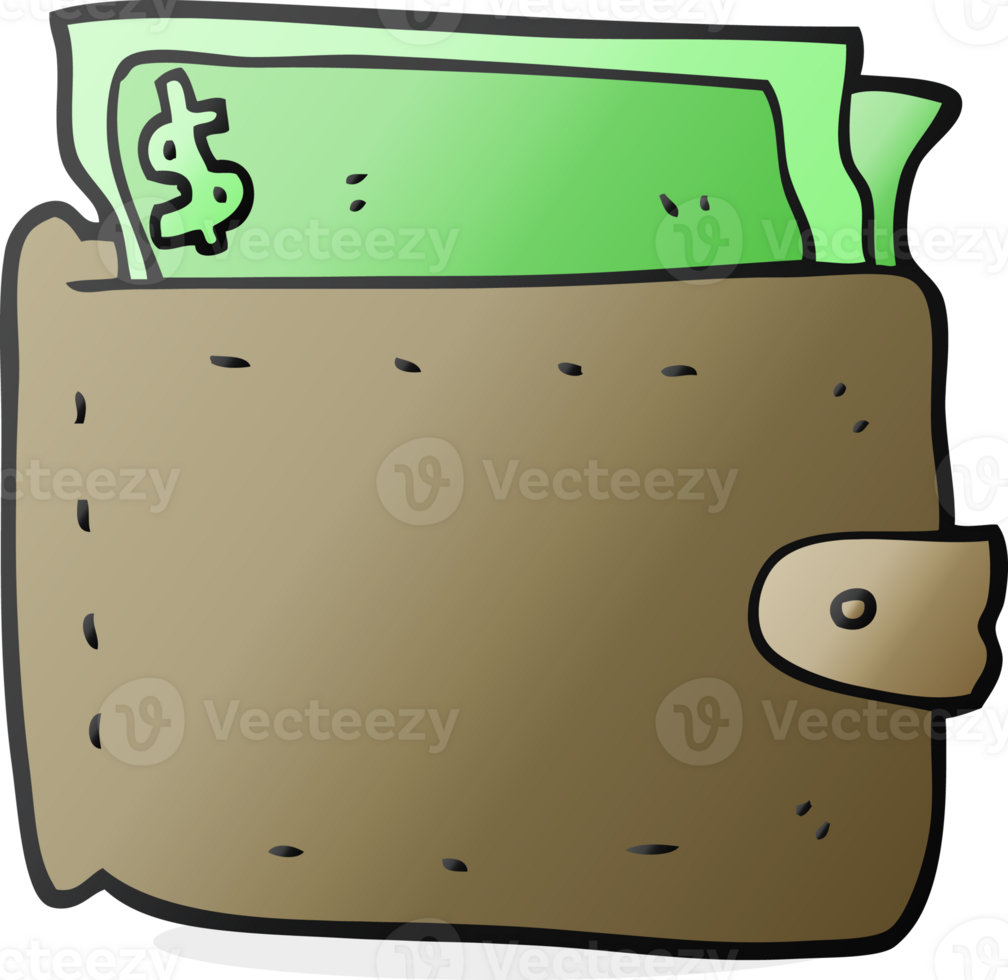 cartoon wallet full of money 45268084 PNG cartoon wallet full of money 45268084 PNG