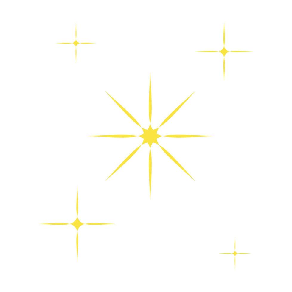 Flat sparkling stars collection on white 45270366 Vector Art at Vecteezy