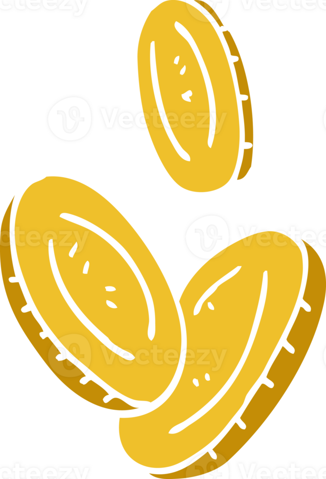 cartoon doodle gold coins 45271767 PNG