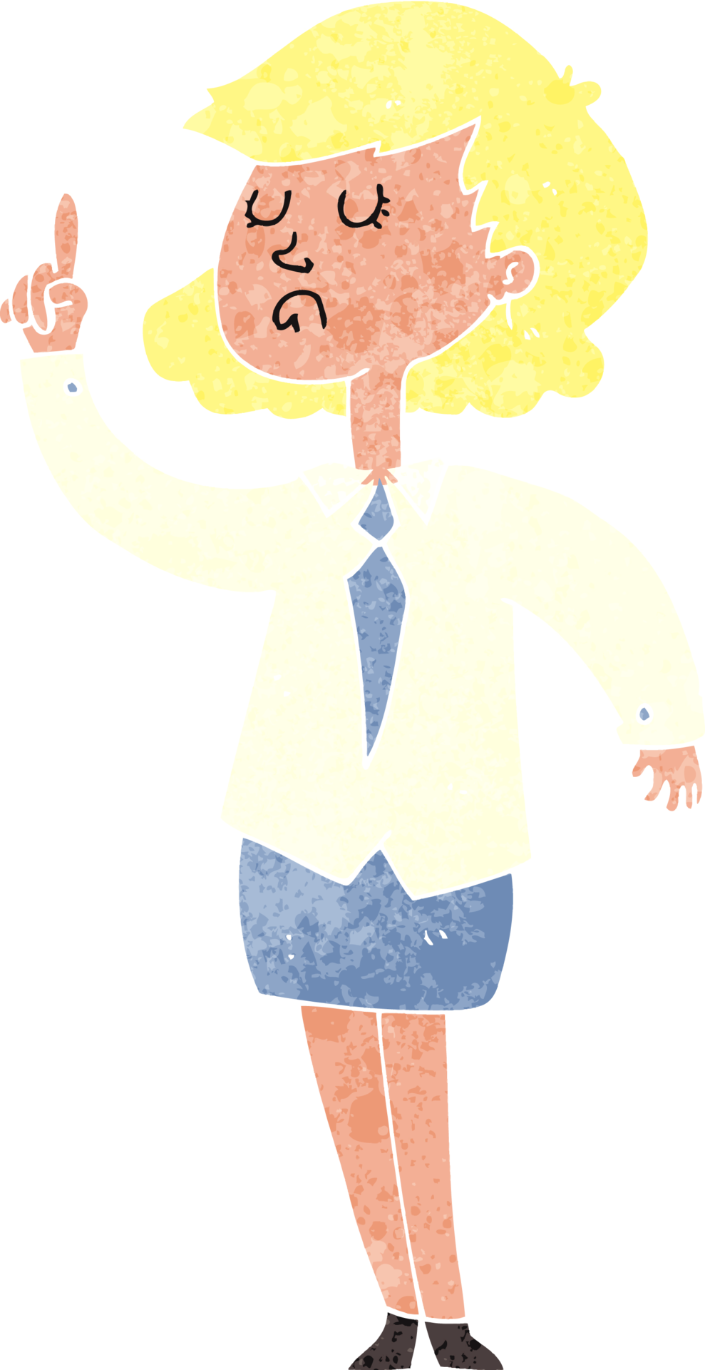 Cartoon Woman Making Point 45272357 Png