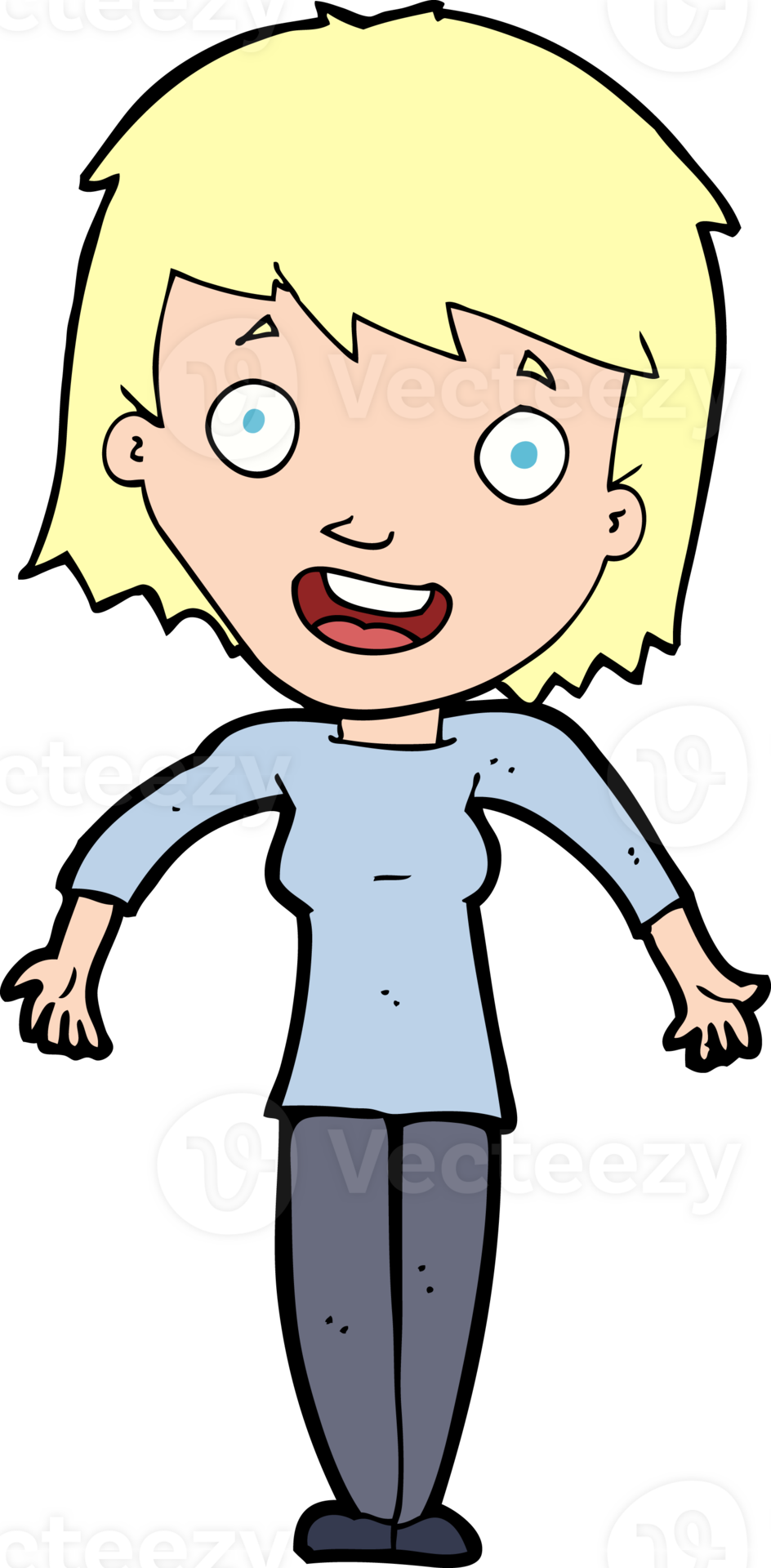 Cartoon Woman Shrugging Shoulders 45275616 Png