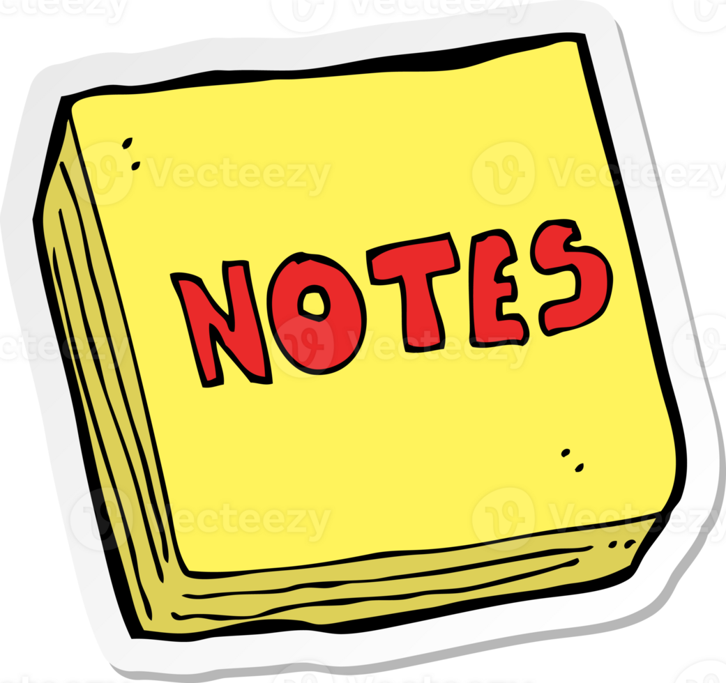 pegatina de un bloc de notas de dibujos animados 45280161 PNG pegatina de un bloc de notas de dibujos animados 45280161 PNG