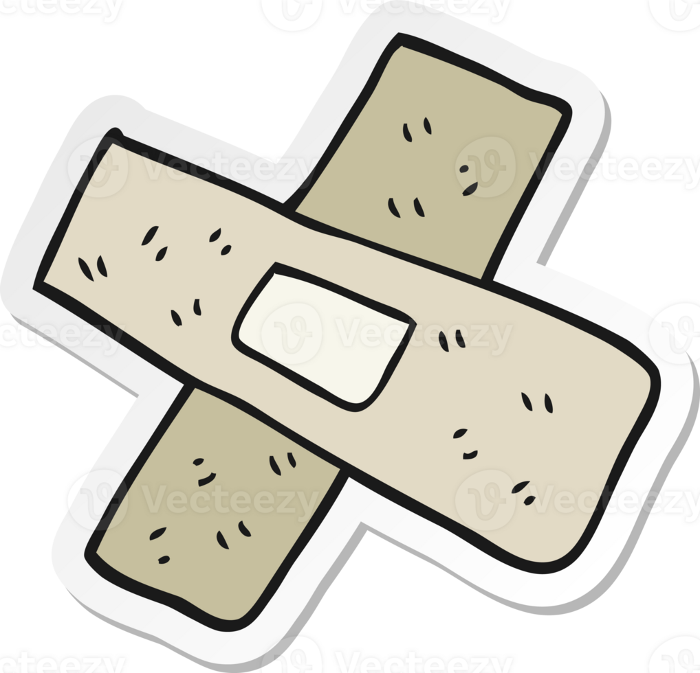 sticker of a cartoon sticking plaster 45280556 PNG