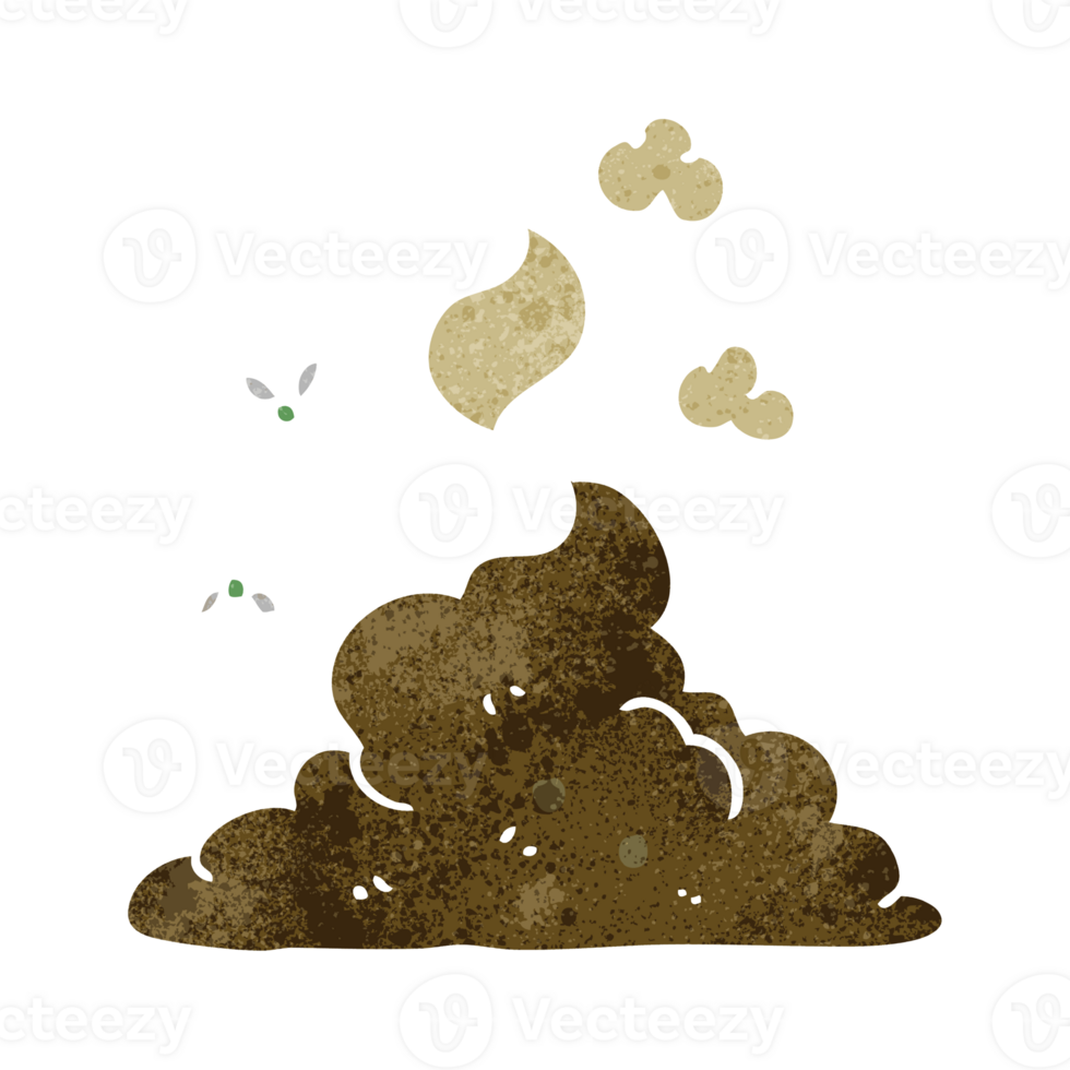 retro cartoon steaming pile of poop 45281792 PNG