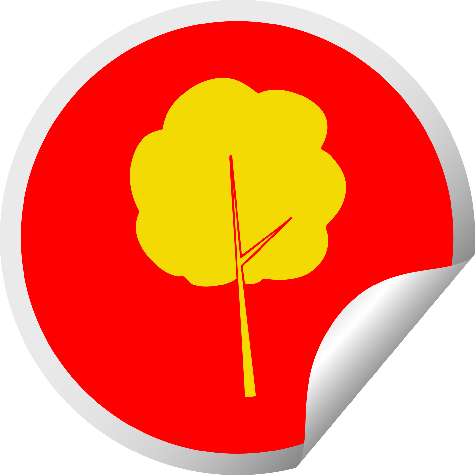 Quirky Circular Peeling Sticker Cartoon Tree 45281845 Png