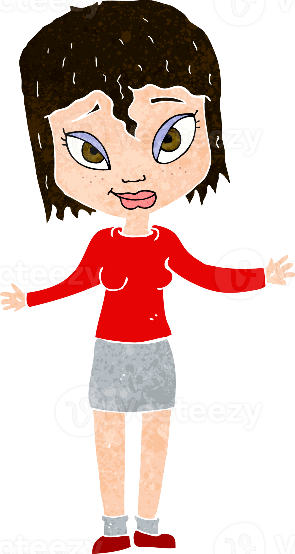 Cartoon Woman Shrugging Shoulders 45282456 Png