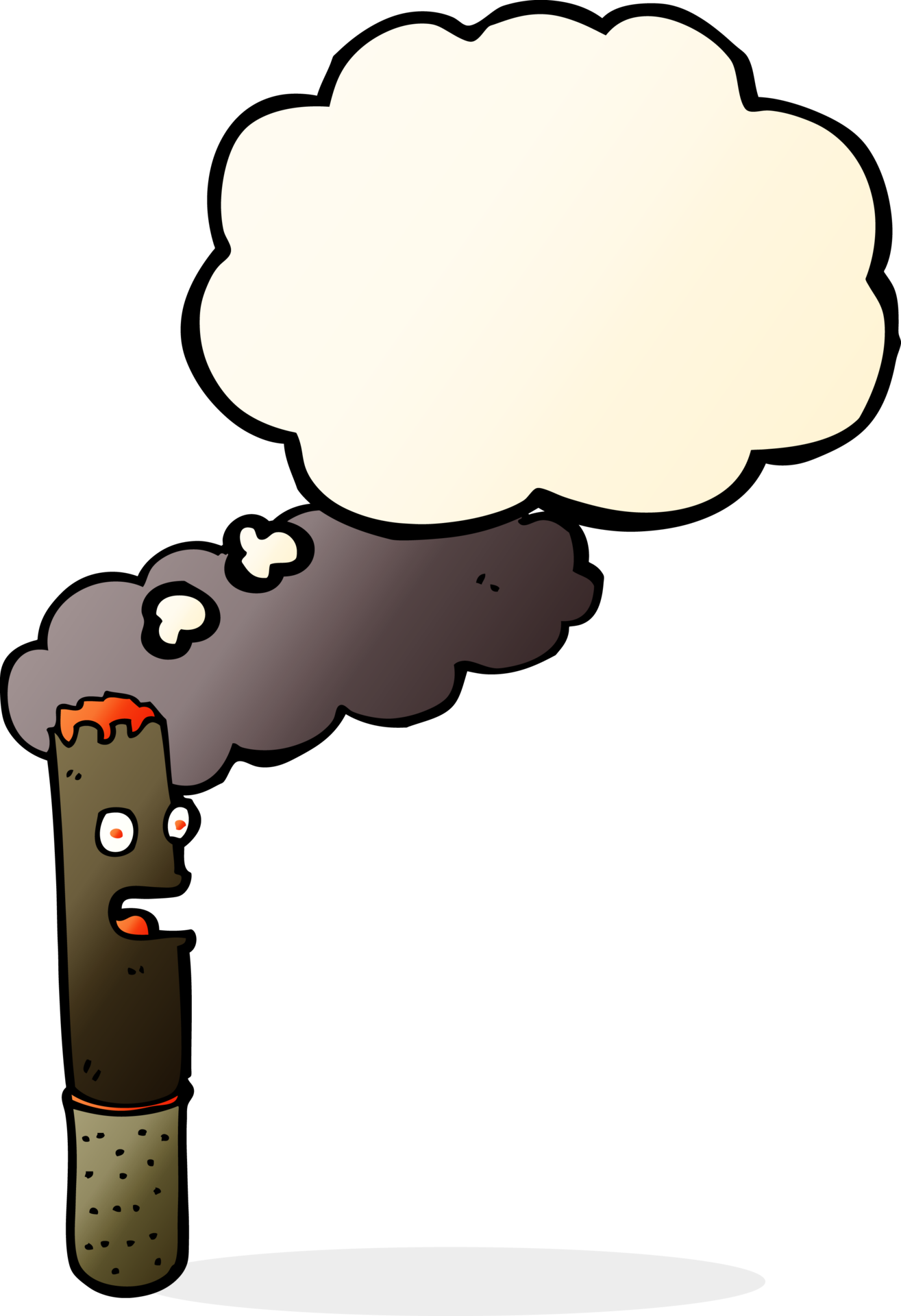 cigarro de dibujos animados con burbuja de pensamiento 45282585 PNG
