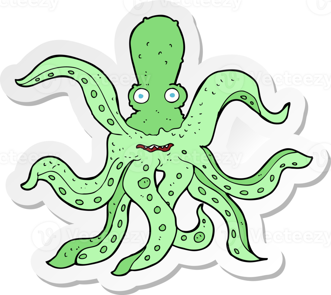 Sticker Of A Cartoon Giant Octopus 45286731 Png
