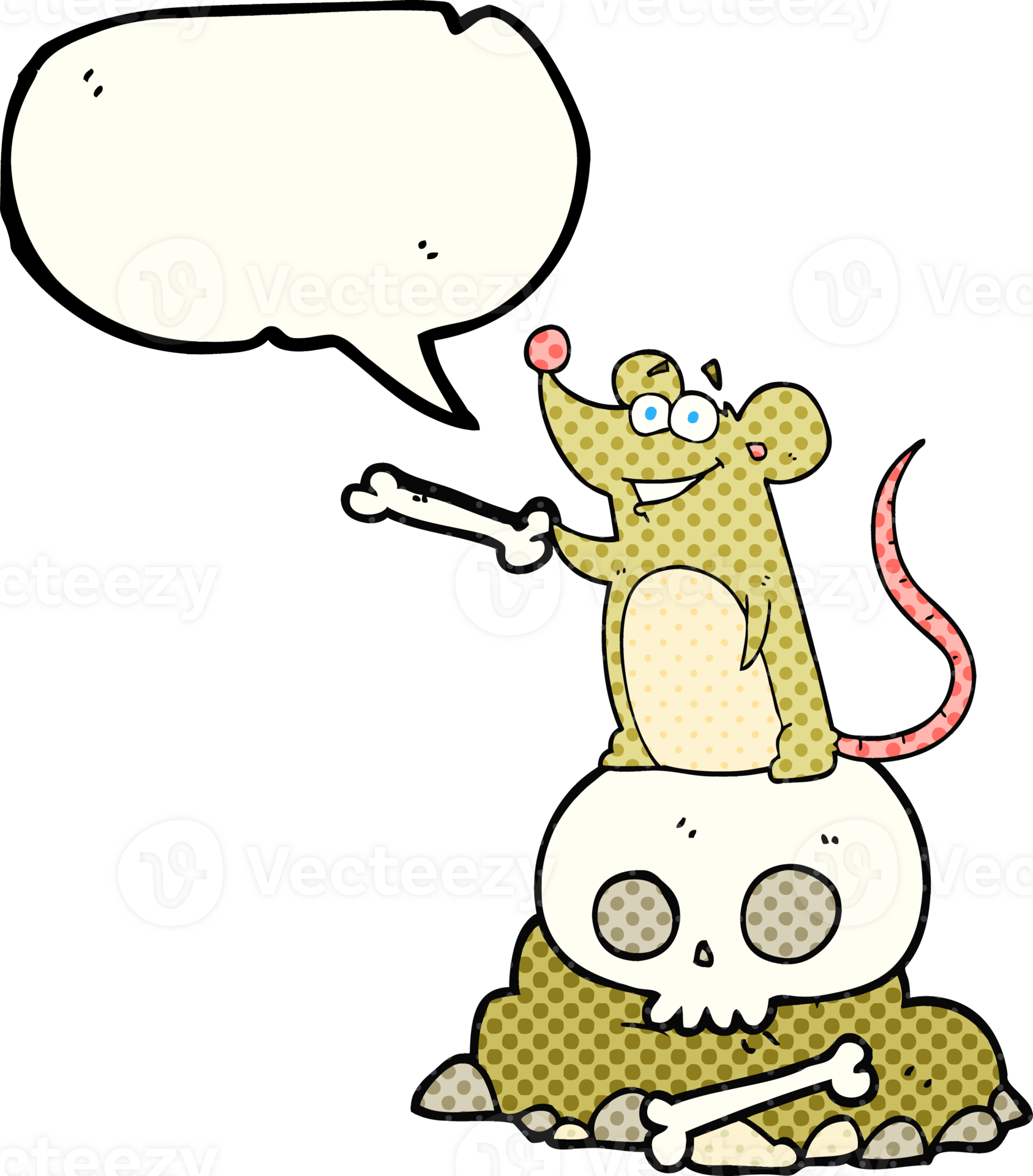 comic book speech bubble cartoon graveyard rat 45287616 PNG