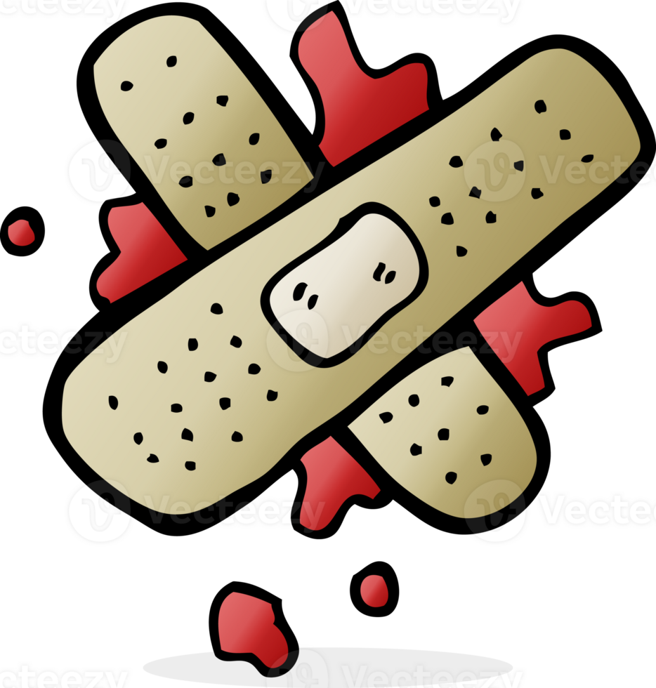 cartoon bloody medical plaster 45287626 PNG