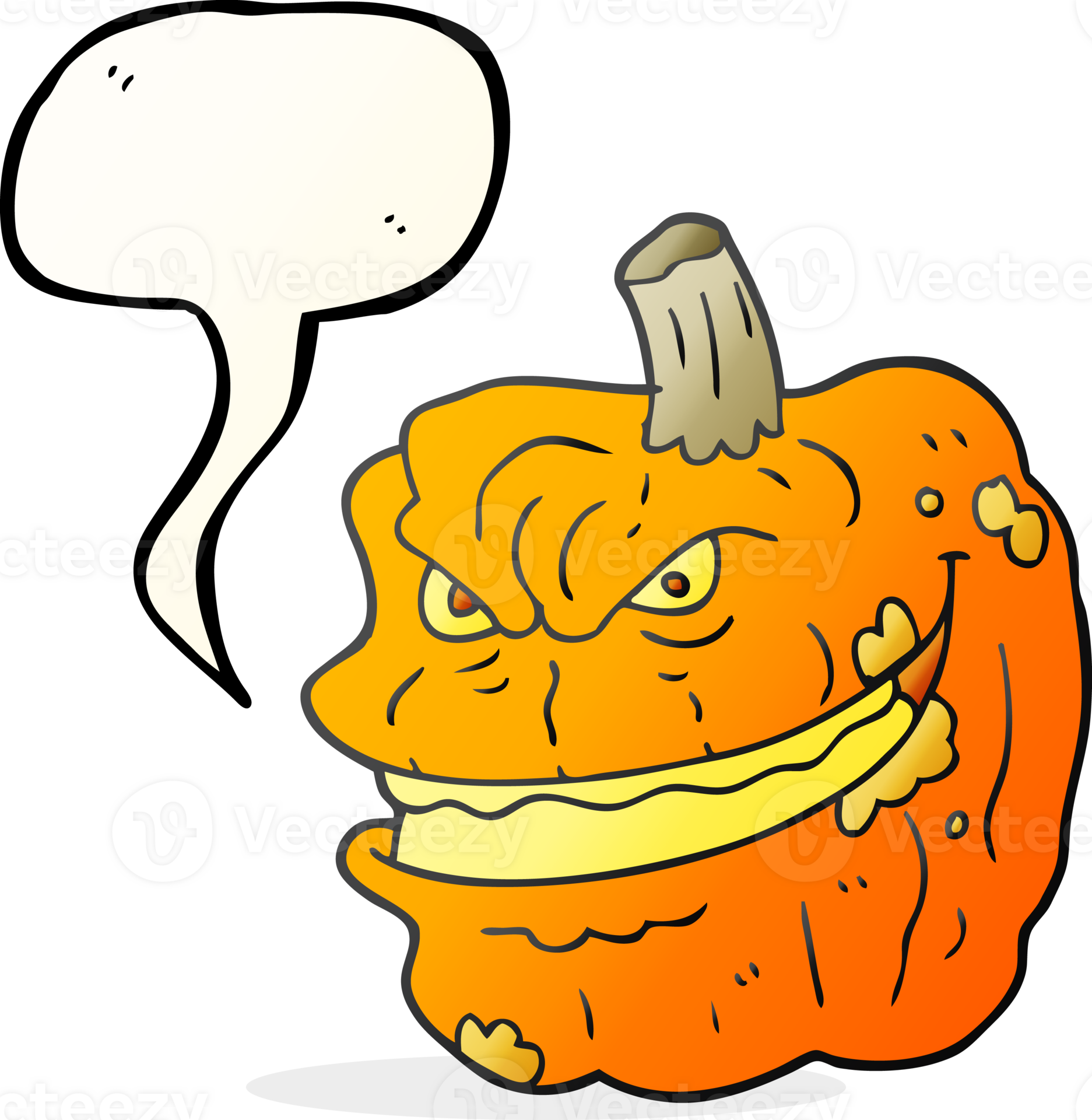 speech bubble cartoon spooky pumpkin 45288838 PNG