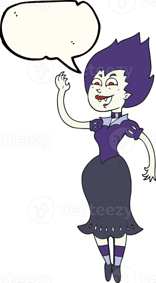 Speech Bubble Cartoon Vampire Girl 45288982 Png