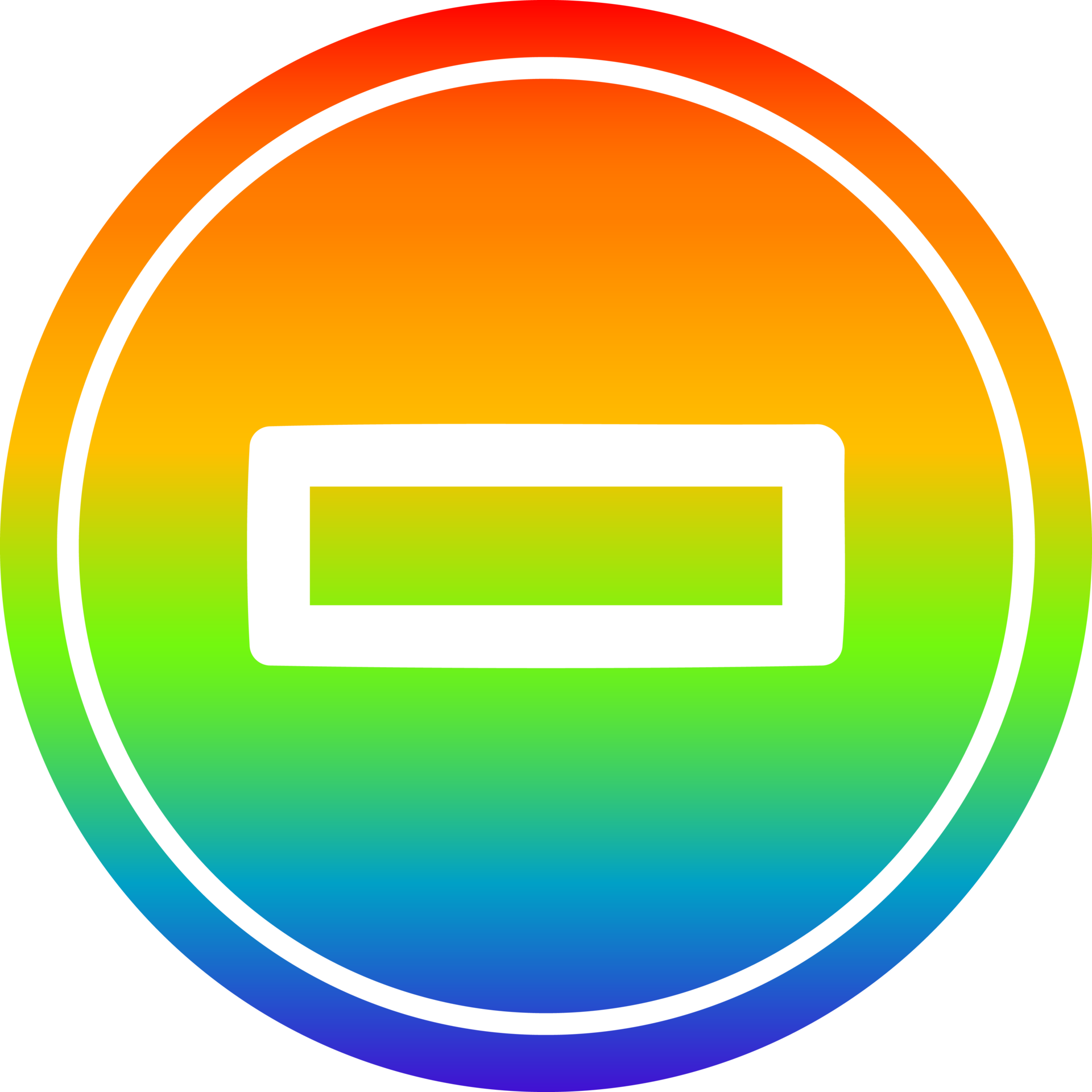 subtraction symbol circular in rainbow spectrum 45290059 PNG