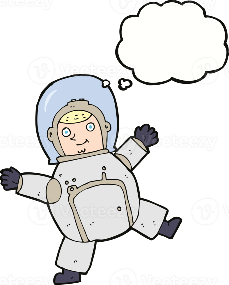 Cartoon Astronaut With Thought Bubble 45291409 Png