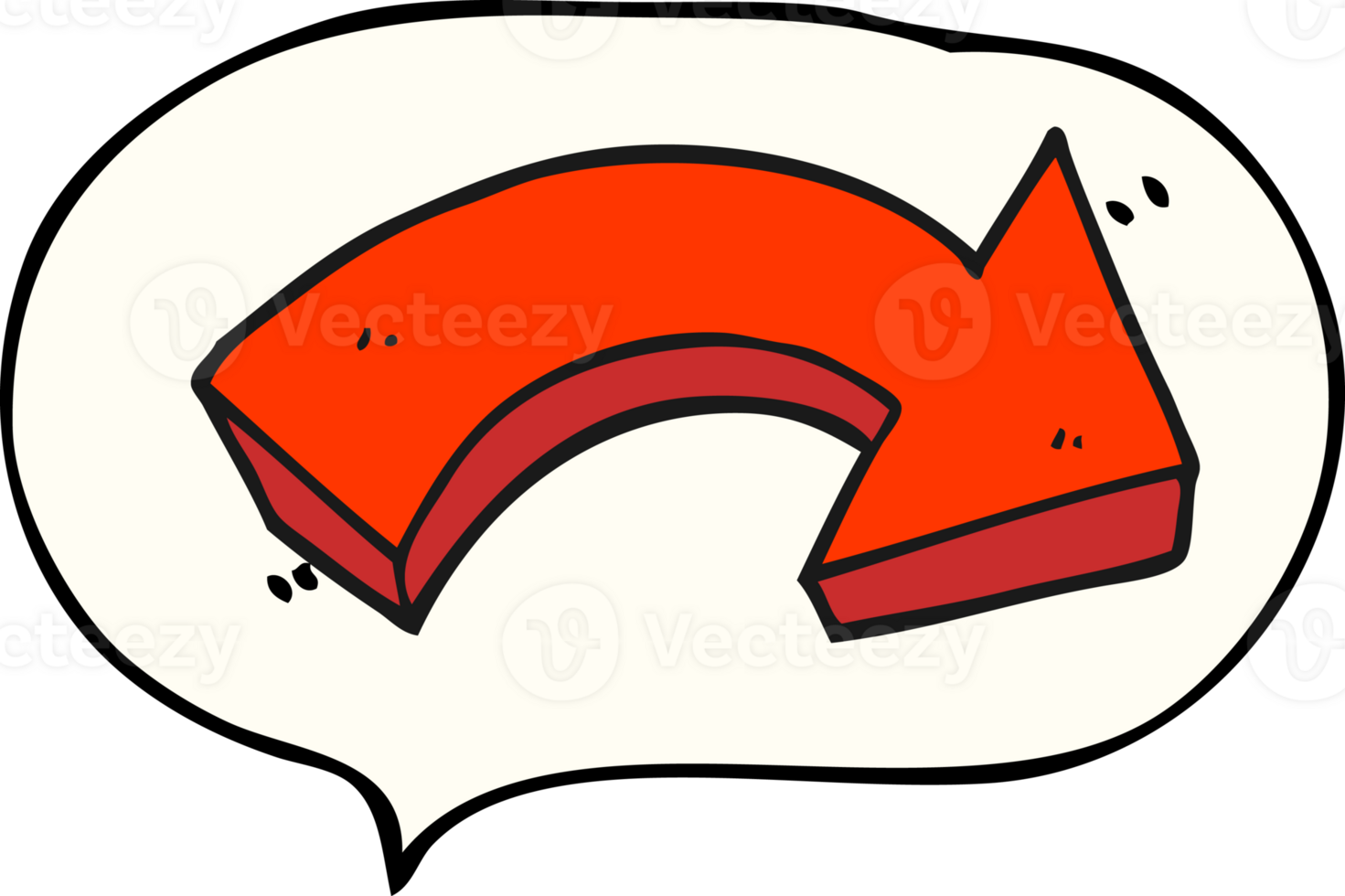 speech bubble cartoon pointing arrow 45293074 PNG
