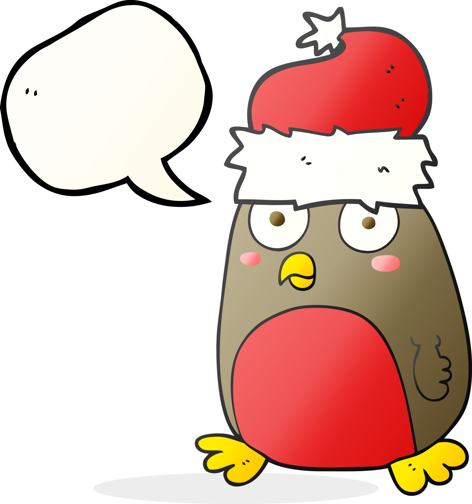 Speech Bubble Cartoon Christmas Robin 45293678 Png
