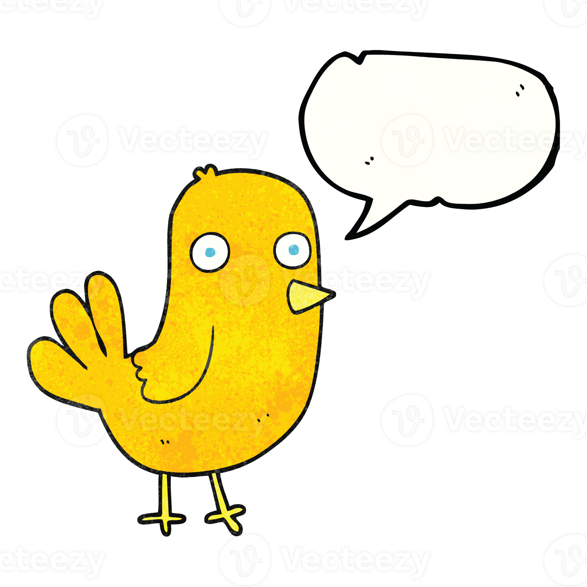 speech bubble textured cartoon bird 45296866 PNG