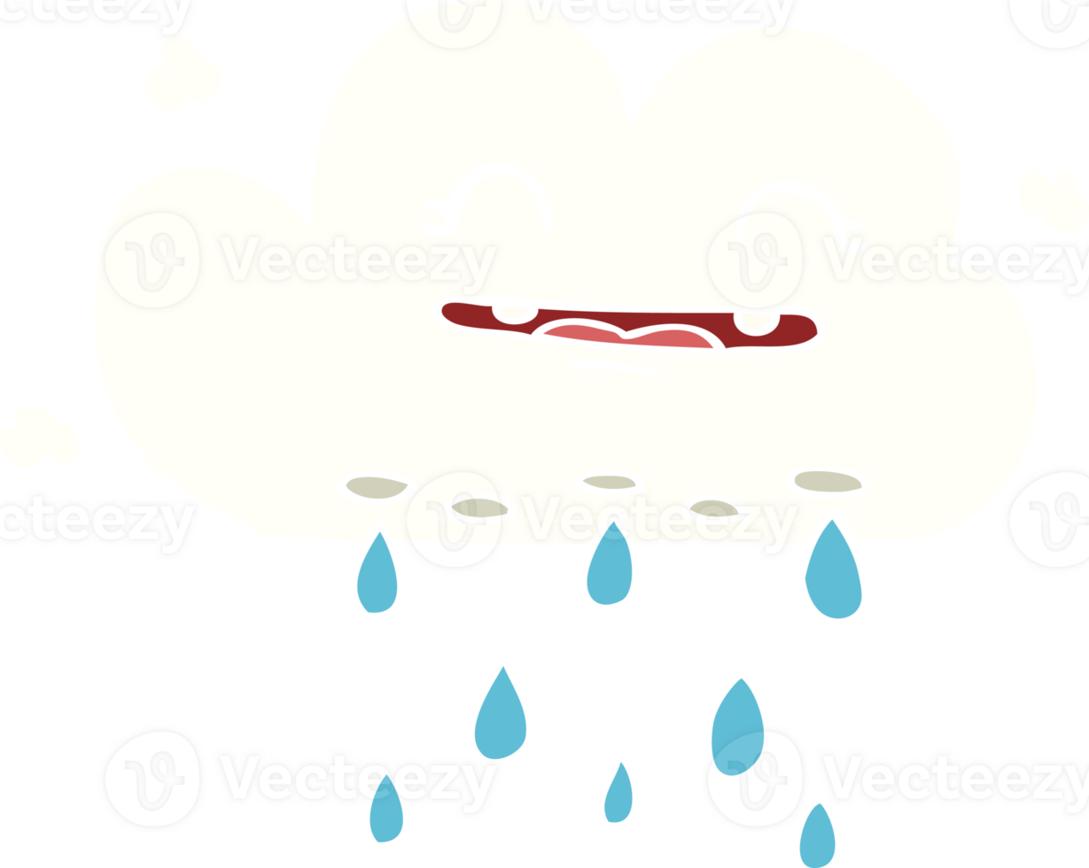 Cartoon Doodle Rain Cloud 45299346 Png