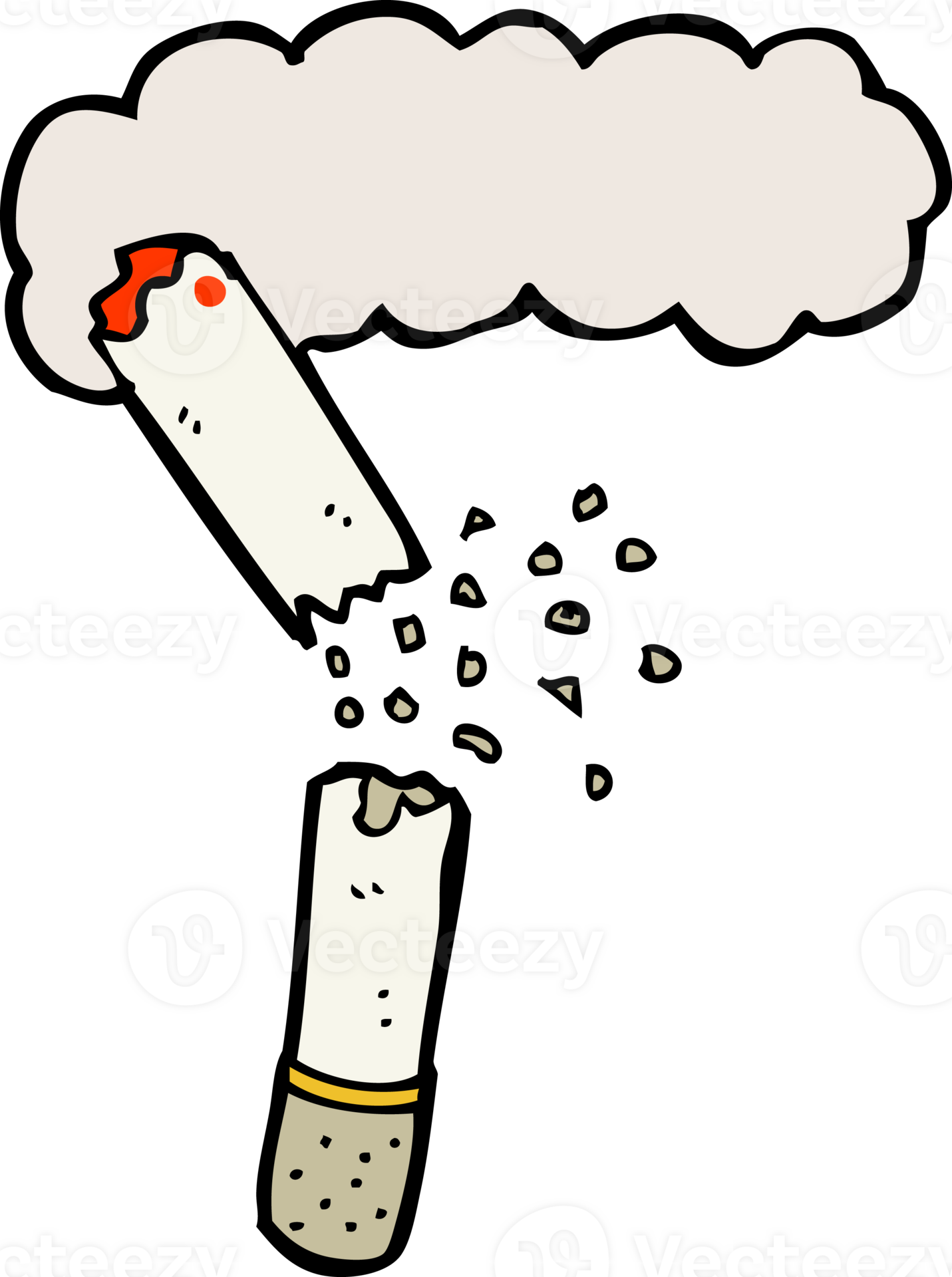 Cartoon Broken Cigarette 45304272 Png