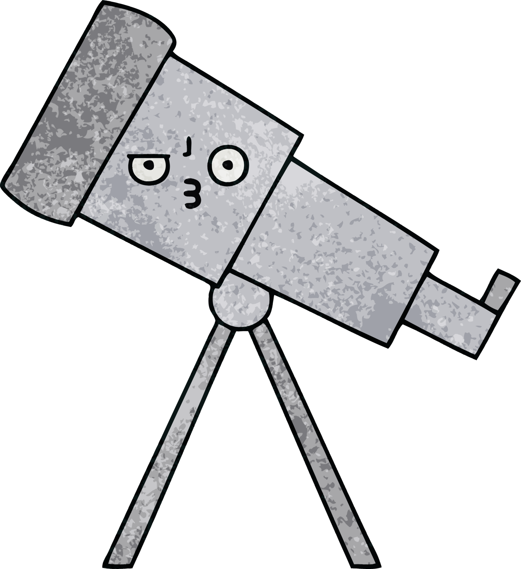 retro grunge texture cartoon of a telescope 45306129 PNG retro grunge texture cartoon of a telescope 45306129 PNG