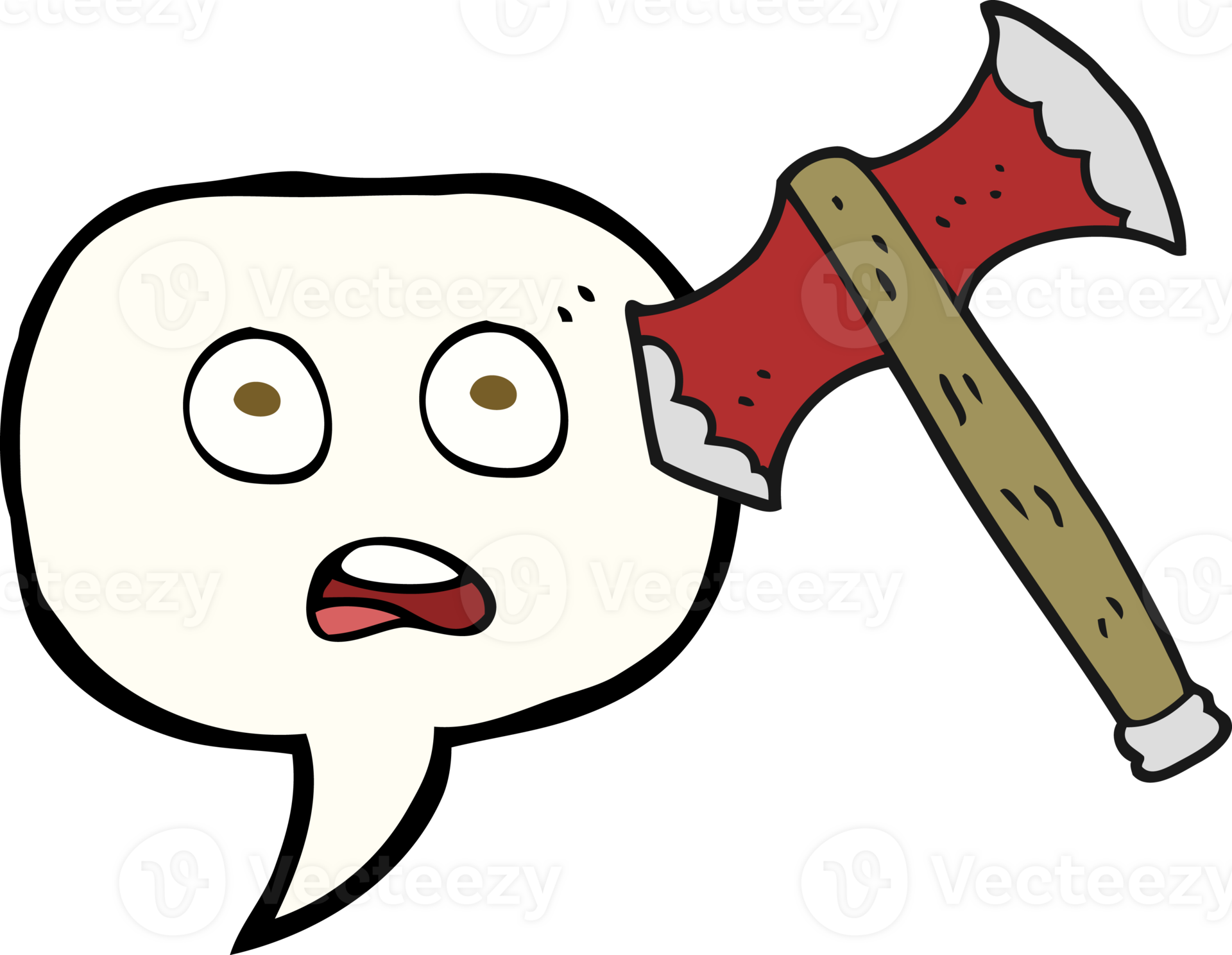 drawn speech bubble cartoon axe 45308610 PNG