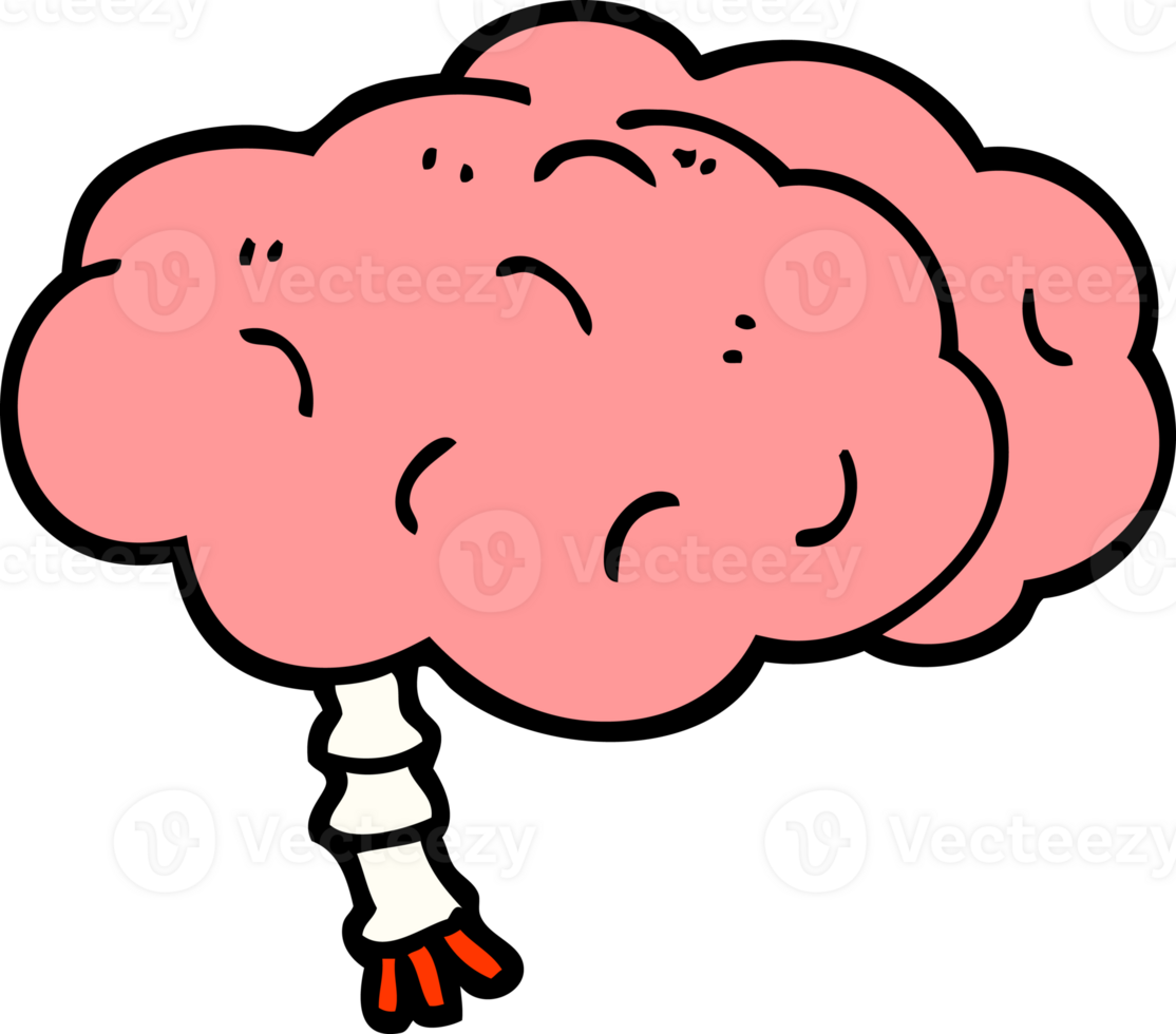 Cerebro De Dibujos Animados Estilo Doodle Dibujado A Mano 45310248 Png
