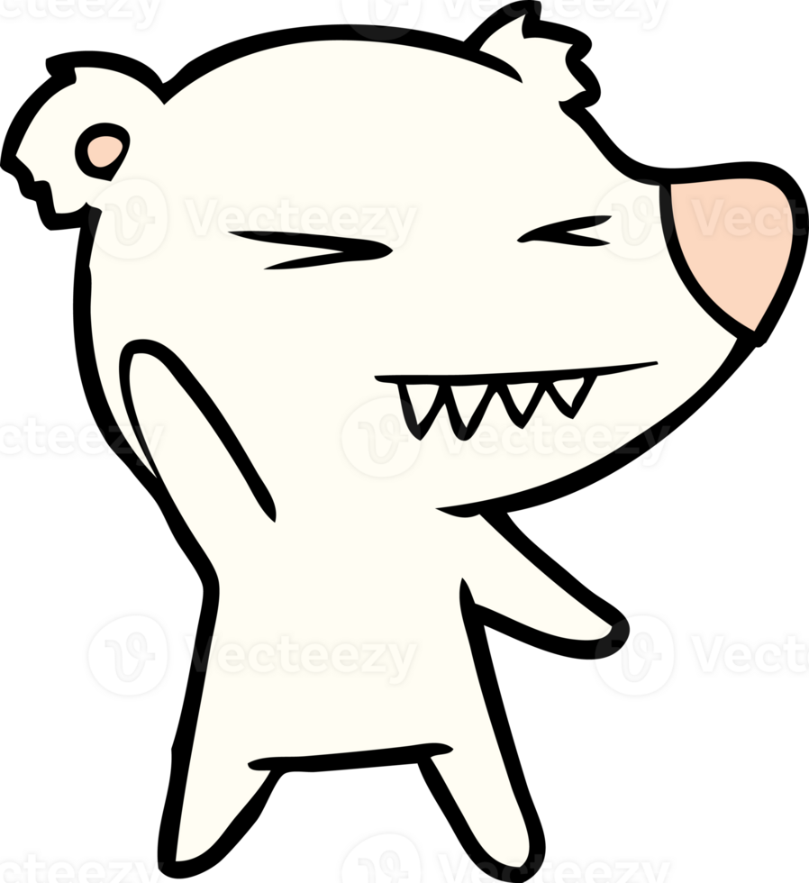 Dibujos Animados De Oso Polar Enojado 45310638 Png
