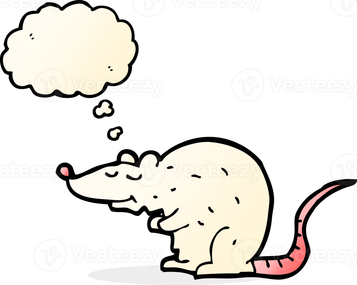Cartoon Rat With Thought Bubble 45310670 Png