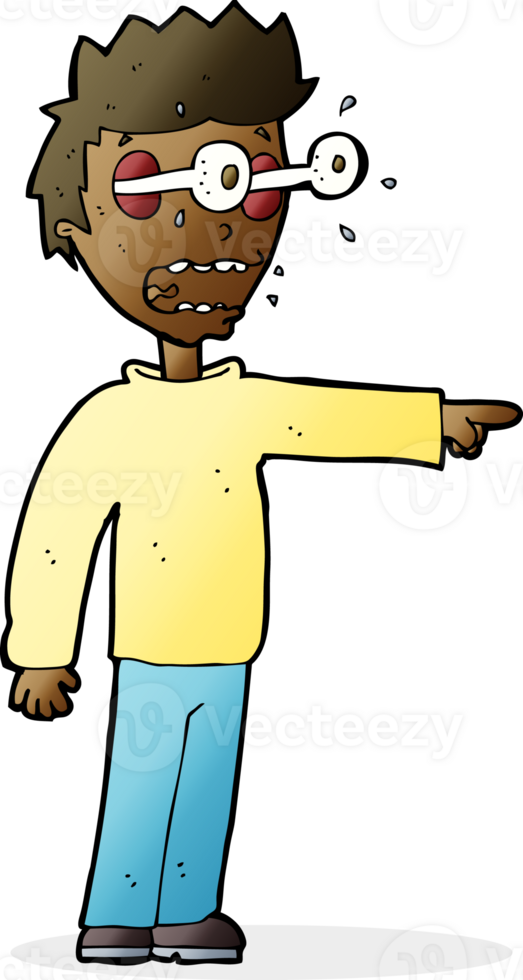 Cartoon Man With Popping Out Eyes 45310746 Png
