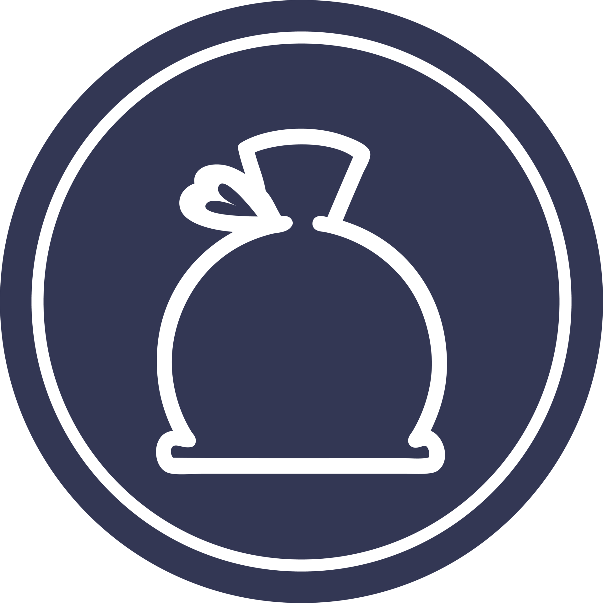 Abaulamento Saco Circular ícone Símbolo 45314976 Png