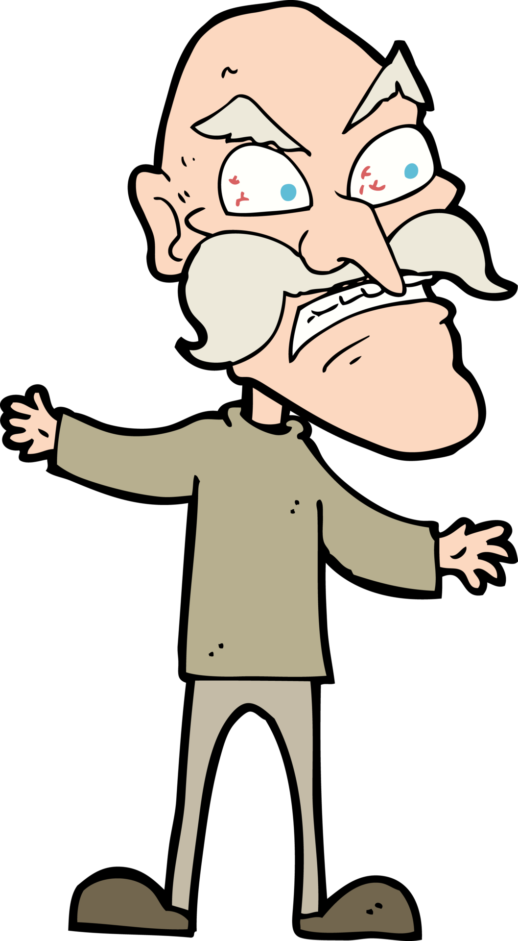 Cartoon Angry Old Man 45321455 Png
