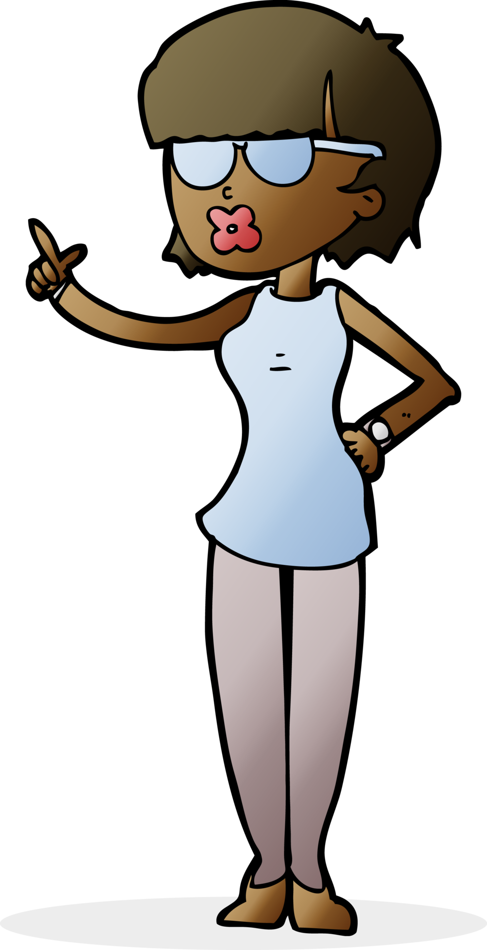 Cartoon Woman Wearing Spectacles 45324326 Png