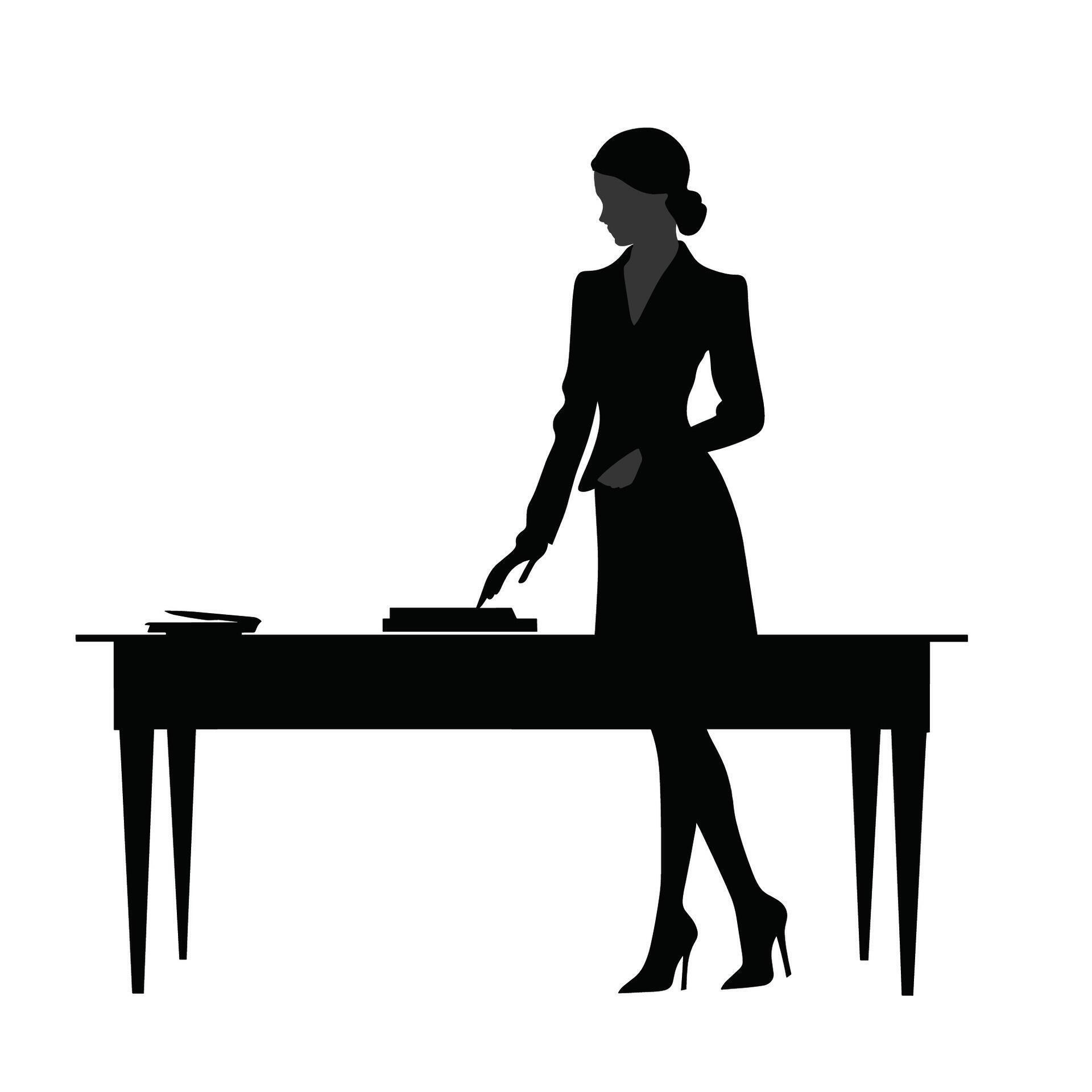Business women silhouette design isolated on white background 45338745 ...