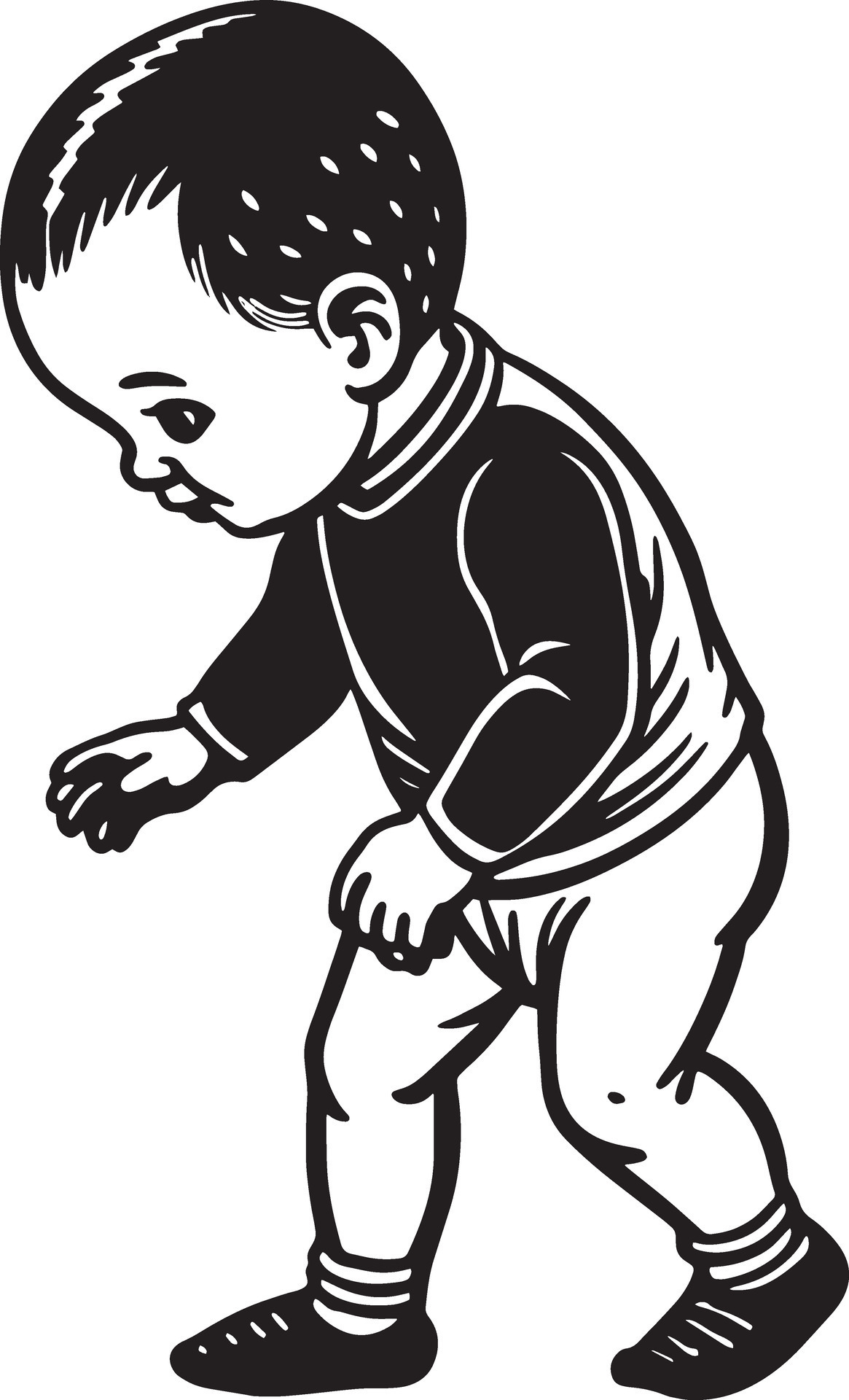 baby child walking isolated on white background 45343045 Vector Art at ...